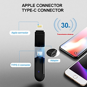 GreenByte Wireless Lavalier Microphone for USB c Android Phone iPhone iPad for Recording YouTube Facebook Live Stream Vlog Interview-Auto Sync Noise Reduction Plug & Play