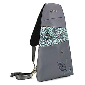 Chala Group, Handbags Dragonfly CV-Escape Sling Backpack, Gray, 9 inch x 16 inch x 1.25 inch