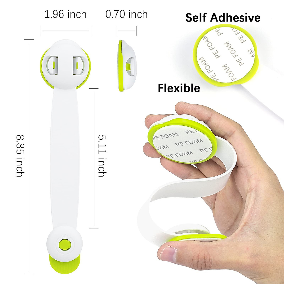 5 Pack Refrigerator Door Lock, Mini Fridge Lock Child Safety, Child Proof Cabinet Locks, Fits Perfectly for Locking Cabinets, Sliding Door, Drawers, Toilet Seat, Freezer, Closet Seat, Window, Oven