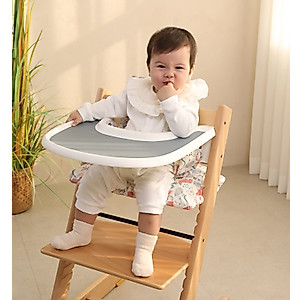 Gembebe Silicone Tray placemat Compatible with Stokke Tripp Trapp High Chair Tray (Dusty Blue)