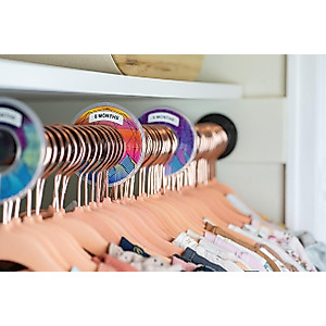 Baby Closet Dividers 14 Pcs | Baby Size Closet Dividers - 100 Stickers | Baby Closet Size Dividers - Velvet Bag | Unisex Baby Clothes Dividers for Closet Dividers for Baby Clothes Organizer Nursery