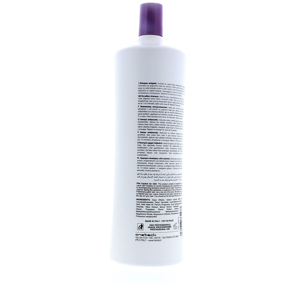 No Yellow Shampoo Large 1000ml Bottle 33.8 Fl Oz (Pack of 2)