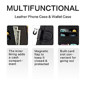 MILEGAO Case for Lenovo Z5 Pro, Magnetic PU Leather Wallet-Style Business Phone Case,Fashion Flip Case with Card Slot and Kickstand for Lenovo Z5 Pro GT 6.39 inches-Black