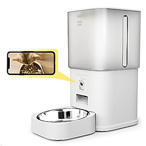 ABRCT Automatic Cat Feeder with Camera,6L Large Capacity Smart Feeder for Cats,Visible Food Bowl,App Remote Control,Customize Feeding Plan