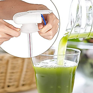 FOCHIER F Automatic Drink Dispenser, 2PCS Electric Tap for Milk Juice, Drink Dispenser with Stainless Straw Cleaning Brush, Milk Dispenser for Kids, Beverage Dispenser for Party Wedding