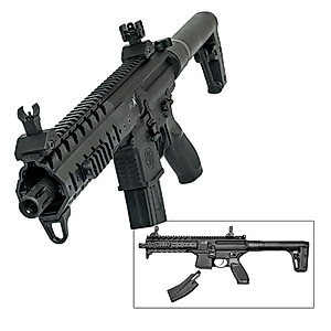 SIG SAUER MPX Semi-Auto 88Gr CO2-Powered 30rd .177 Caliber Pellet Air Rifle | Accurate High-Performace CO2 Airgun for Shooting Training & Practice