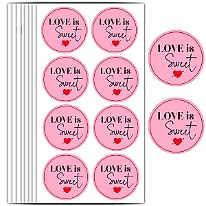 YOUOK Love is Sweet Stickers ,2 Inch Thank You Stickers Love Labels for Holiday,Wedding,Party,and Arts Decoration(200 Pcs)
