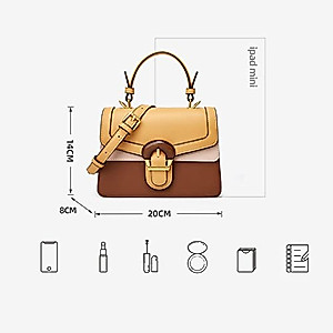 XCYY Women Crossbody Bags with Top Handle Shoulder Messenger Strap Fashion Leather Handbags Crossbody Bag for Women (Color : 1, Size : 20 * 8 * 14cm)