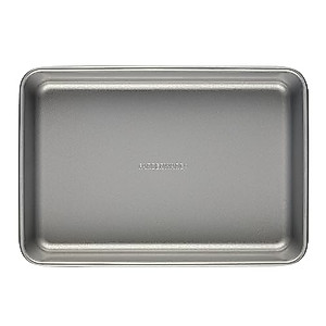 Farberware Bakeware Steel Nonstick Toaster Oven Pan Set, 4-Piece Baking Set, Gray