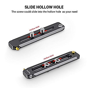 SMALLRIG Universal Low-Profile Quick Release NATO Rail Safety Rail 90mm/3.5inches Long with 1/4'' Screws for NATO Handle Camera Cage EVF Mount – BUN2484