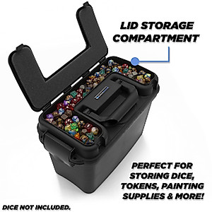 CASEMATIX Miniature Storage Hard Shell Figure Case - 105 Slot Figurine Carrying Case with Customizable Foam Tray Compatible with Warhammer 40k, DND & More!