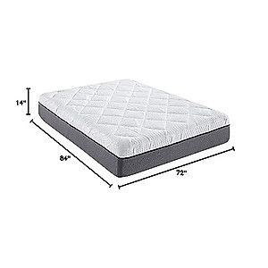 Classic Brands Cool Gel Quilted Memory Foam 14-Inch Mattress | CertiPUR-US Certified | Bed-in-a-Box, California King