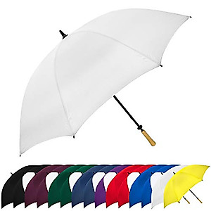 StrombergBrand Hole In One Golf Umbrella White Large Golf Umbrella For Men And Women, Golf Umbrellas For Rain - 2 Person Umbrella Windproof, Golf Umbrella With Compact Closed Design