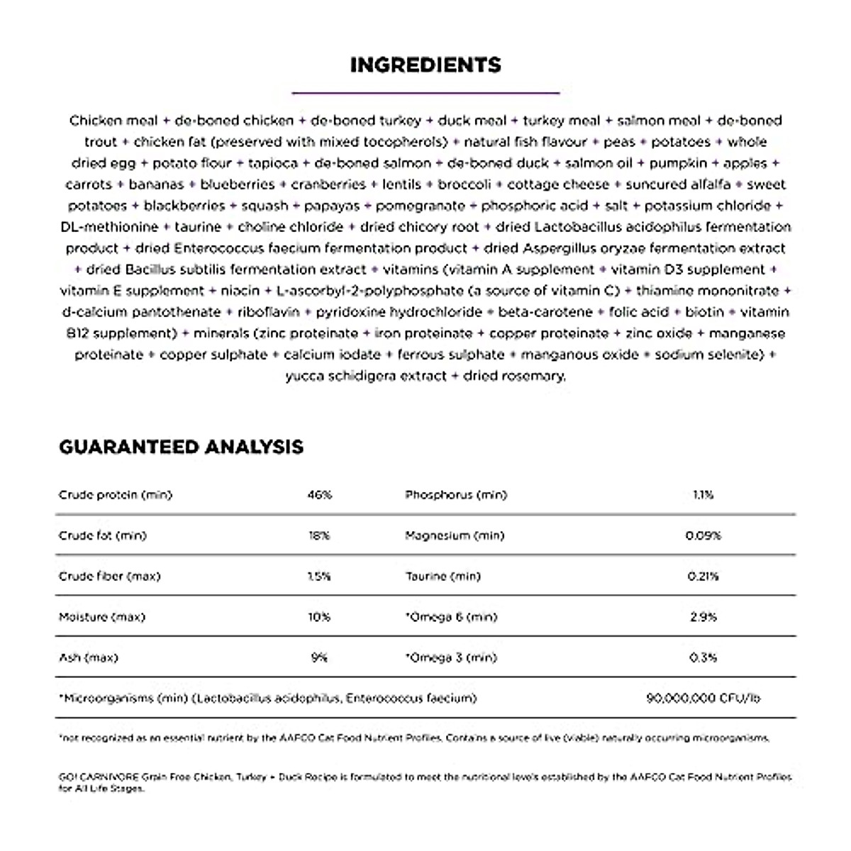 GO! SOLUTIONS Carnivore Grain Free Dry Cat Food, 3 lb - Chicken, Turkey + Duck Recipe - Protein Rich Dry Cat Food - Complete + Balanced Nutrition for All Life Stages