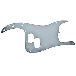 KAISH Premium 13-Hole Metal Diamond Plate Modern Style Standard Precision P Bass Pickguard Aluminium Anodized PB Pickguard for American FD P Bass Silver