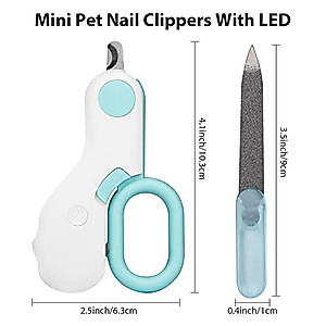 Ameami Cat Nail Clippers & Trimmers with LED Lights and Safety Guards for Pet Claw Care Grooming and Avoid Over Cutting - Professional Pet Nail Trimmers Tool for Dogs Cats Rabbits Bird Puppy Kitten