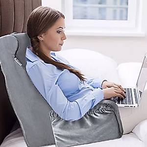 Vekkia Large Lightweight Bed Reading Pillow, Back Support Pillow for Sitting up in Bed, New Rest Chair Pillow for Relaxing, Reading, or Watching TV-24in