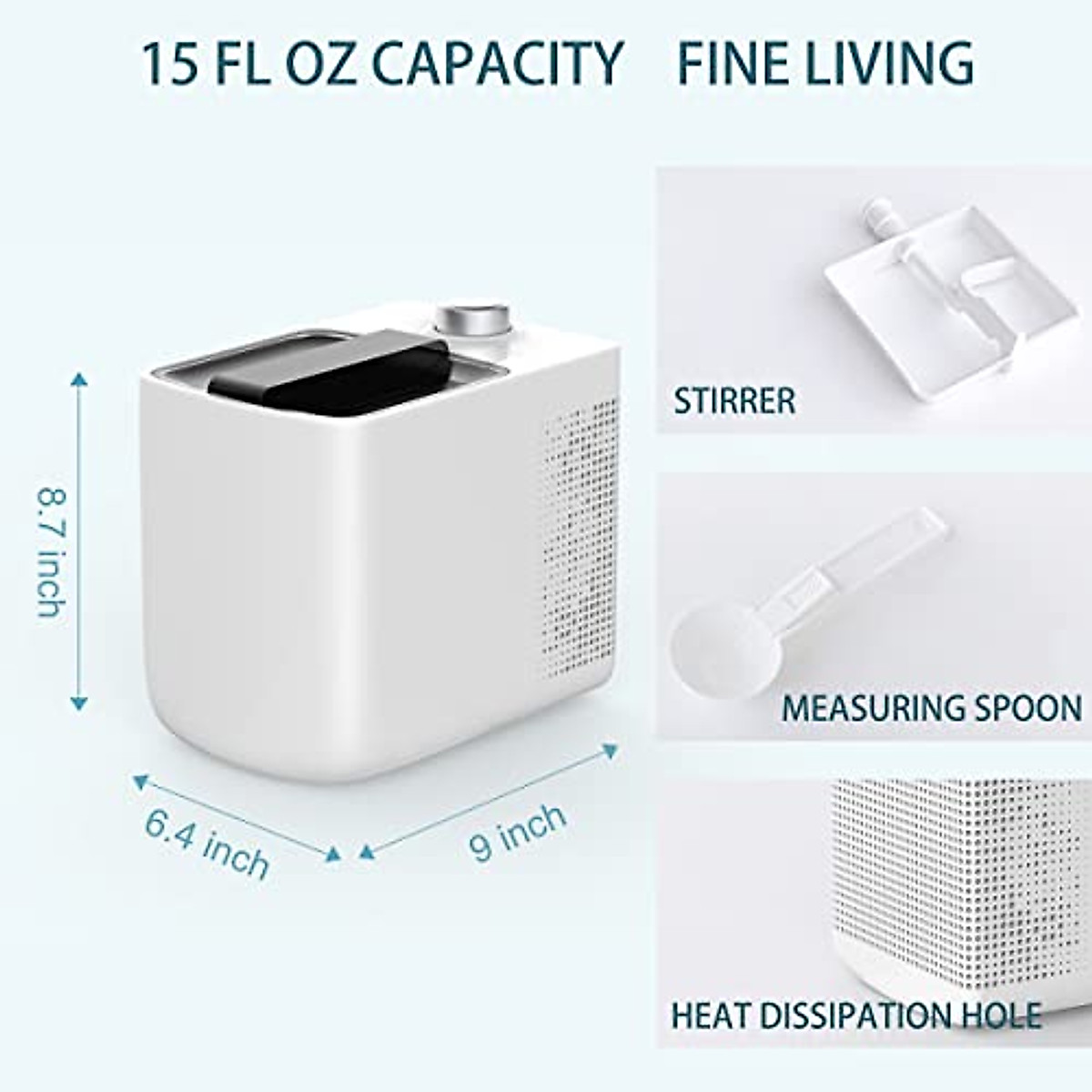 swicifii Ice Cream Maker with automatic cooling system,soft serve ice cream machine,yogurt maker, Gelato,Sorbet, White 9inchx6.5inchx7.5inch XWDS-BQLJ XWDS-BQLJ-W