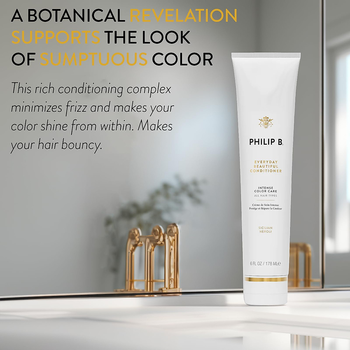 PHILIP B Everyday Beautiful Conditioner 6 oz. (178 ml) | Detangles and Strengthens Strands and Guards Against Fading