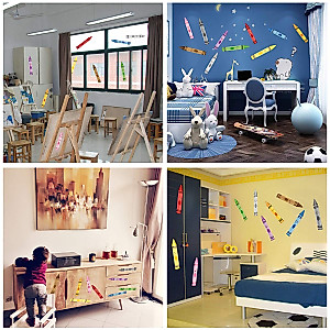 Crayon Wall Decals 10 Color Sticker for School Classroom Art Room Decoration
