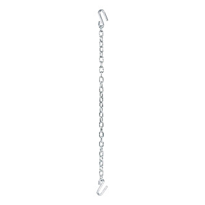 CURT 80301 48-Inch Trailer Safety Chain with 17/32-In S-Hooks, 7,000 lbs Break Strength
