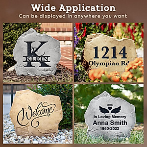 Personalized Address Stone - Address Marker - Sandstone Color - Address Marker - 15” W x 15” H