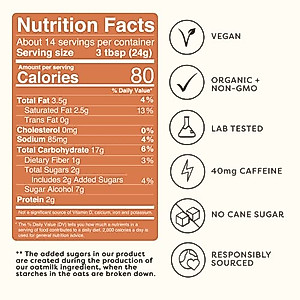 Clevr Blends Chai Tea Latte, Oat Milk Instant Latte Mix, Powder Latte Black Tea Organic Spices, Coconut Milk Superfood Creamer, SuperLatte with Adaptogens, Reishi Mushrooms, Lions Mane and Probiotics