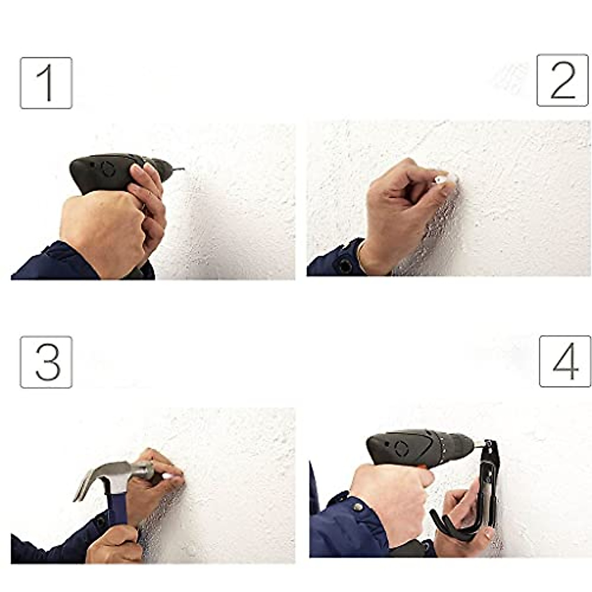 AKDXM AKDXMMultifunction Hanger Hose Butler, Garden Hose Holder Wall-Mounted,Super Load-Bearing,Non-Slip Protective Cover on The Bottom,Rust Proof Wrought Iron,B