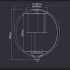 WANGYONGQI 500W Wind Turbine, Vertical Axis Magnetic Levitation Wind-Solar Complementarity Wind Turbine Generator for Street Light,12v,500W