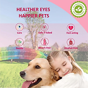 Dog Eye Wipes, Tear Stain Remover for Dogs & Cats - 100pcs Remove Eye Discharge and Crust - Coconut Oil Pet Cleaning Grooming Deodorizing Wipes for Eyes/Face, Natural and Non-Irritating