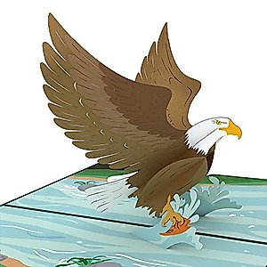 Lovepop Eagle Pop Up Card, 3D Card, Father's Day Card, Birthday Card, Patriotic Card, Animal Card, Bird Card, Nature Card, Great Outdoors Card