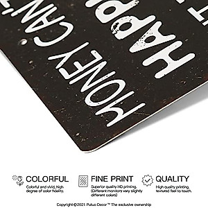 Putuo Decor Money Cant Buy Happiness But It Can Buy Tools Funny Metal Tin Sign,Man Cave Garage Decor 12 x 8 Inches