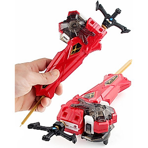 Desamvap Bey Battling Tops Burst B-206 Barricade Lucifer Illegal Bearing Mobius-10 with Sword Launcher Battle Game Set Right Spin DB Dynamite Layer System, Toys Gifts for Kids Children Boys