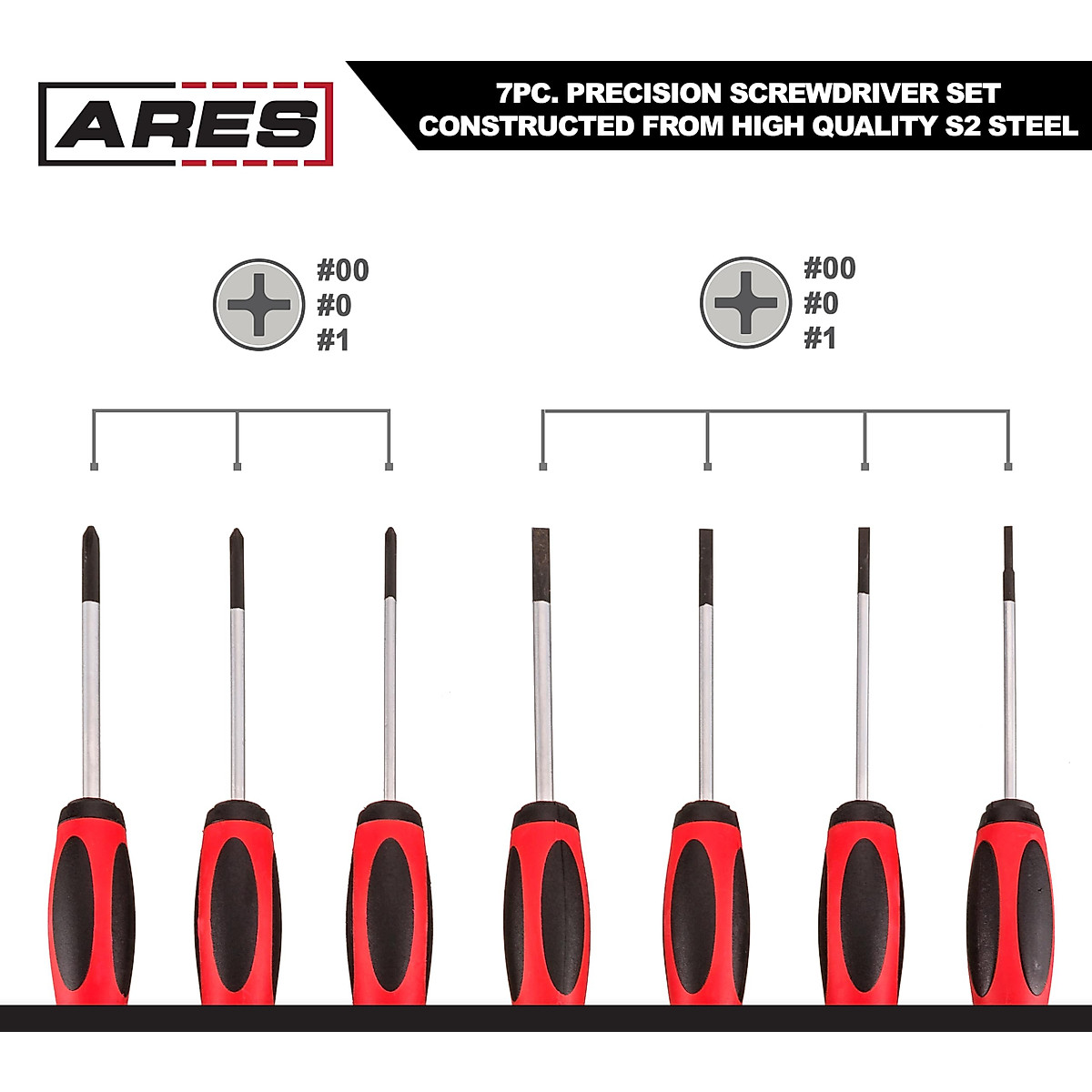 ARES 51000 - Flexible Screwdriver - 1/4-Inch Drive Quick Release Bit Holder Head - Strong and Flexible Shaft - Allows for Access to Tight and Confined Spaces - Socket Adapter Included