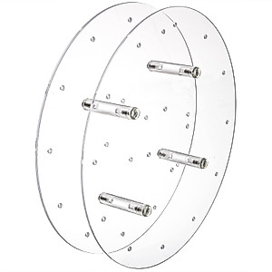 ZENFUN 2 Pack 16 Holes Cake Pop Display Stand, Acrylic Round Lollipop Stand Holder for Dessert Table, Weddings, Baby Shower, Birthday Party, Anniversaries, 10 Inch Diameter