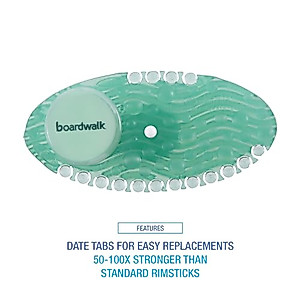 Boardwalk BWKCURVECMECT Solid Curve Air Freshener - Cucumber Melon Fragrance, Green (10/Box, 6 Boxes/Carton)