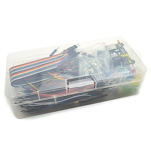HJ Garden Electronic Component Assorted Kit for Arduino, Raspberry Pi, STM32 etc. 830 Breadboard + Jumper + Power Module + Resistor + Capacitor + LED + Switch (Pack of 458pcs)