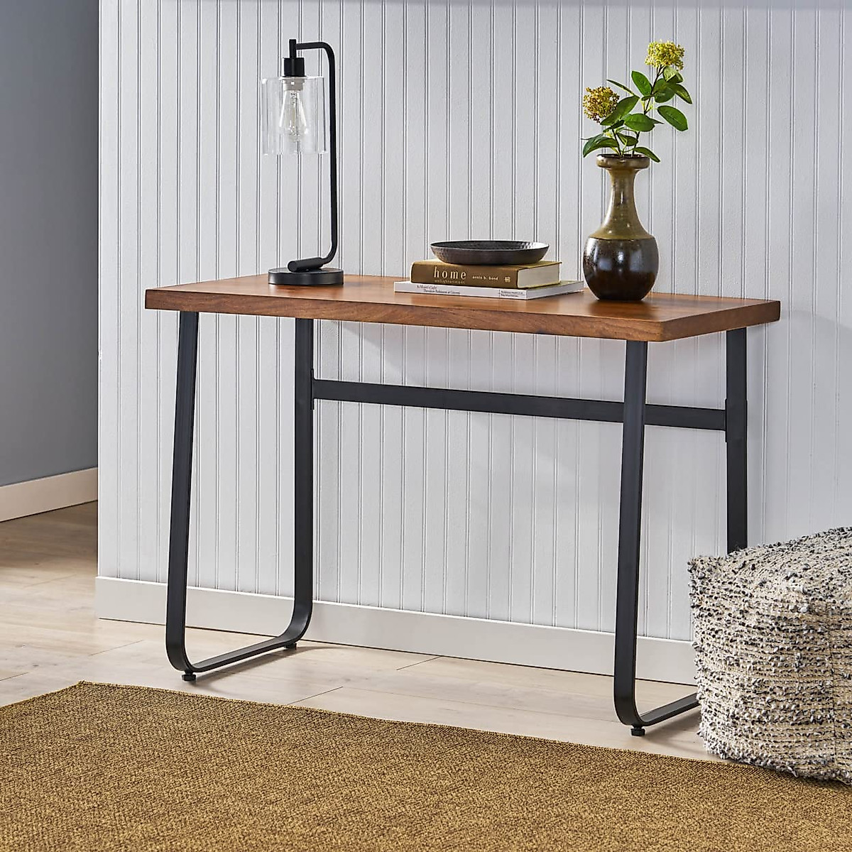 Christopher Knight Home Breaden Desk, Black + Walnut