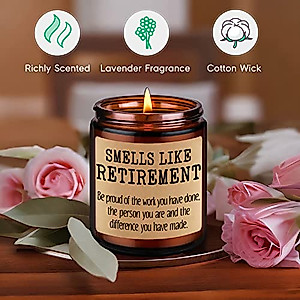 GSPY Scented Candle - Retirement Gifts, Retirement Gifts for Women, Men - Happy Retirement Gifts, Fun Retirement Gifts, Retired Gifts for Women, Best Friend, Teacher, Nurse, Coworker, Boss, Mom