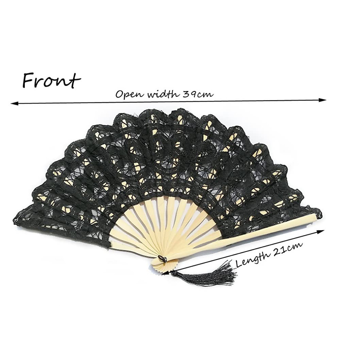 Folding Hand Fan Folding Fan Handheld Folded Fan Chinese Style Decorative Bamboo Fans Lace Fabric Silk Folding Hand Held Dance Fans Flower Party Wedding Prom Foldable Fan Hand Held Fans