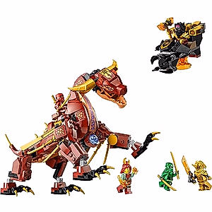 LEGO NINJAGO Heatwave Transforming Lava Dragon 71793 Building Toy Set, Features a Ninja Dragon, a Hovercraft Vehicle and 5 Minifigures, Lava Dragon Toy for Kids Ages 8+ Who Love Ninja Adventures