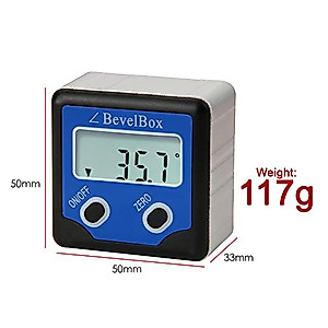 Digital Light Weight Bevel Box Gauge Angle Protractor Magnetic Angle Gage Level/Protractor/Bevel Gauge fo Handyman, DIY tools
