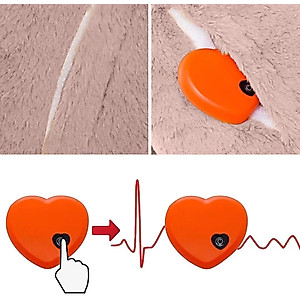 HonourHope Dog Heartbeat Toy for Anxiety Relief, Dog Soft Plush Toy Pet Calming Puppy Behavioral Training Aid Toy Pet Companion Pillow for Puppy Dog Cat Kitty Pets - Bear