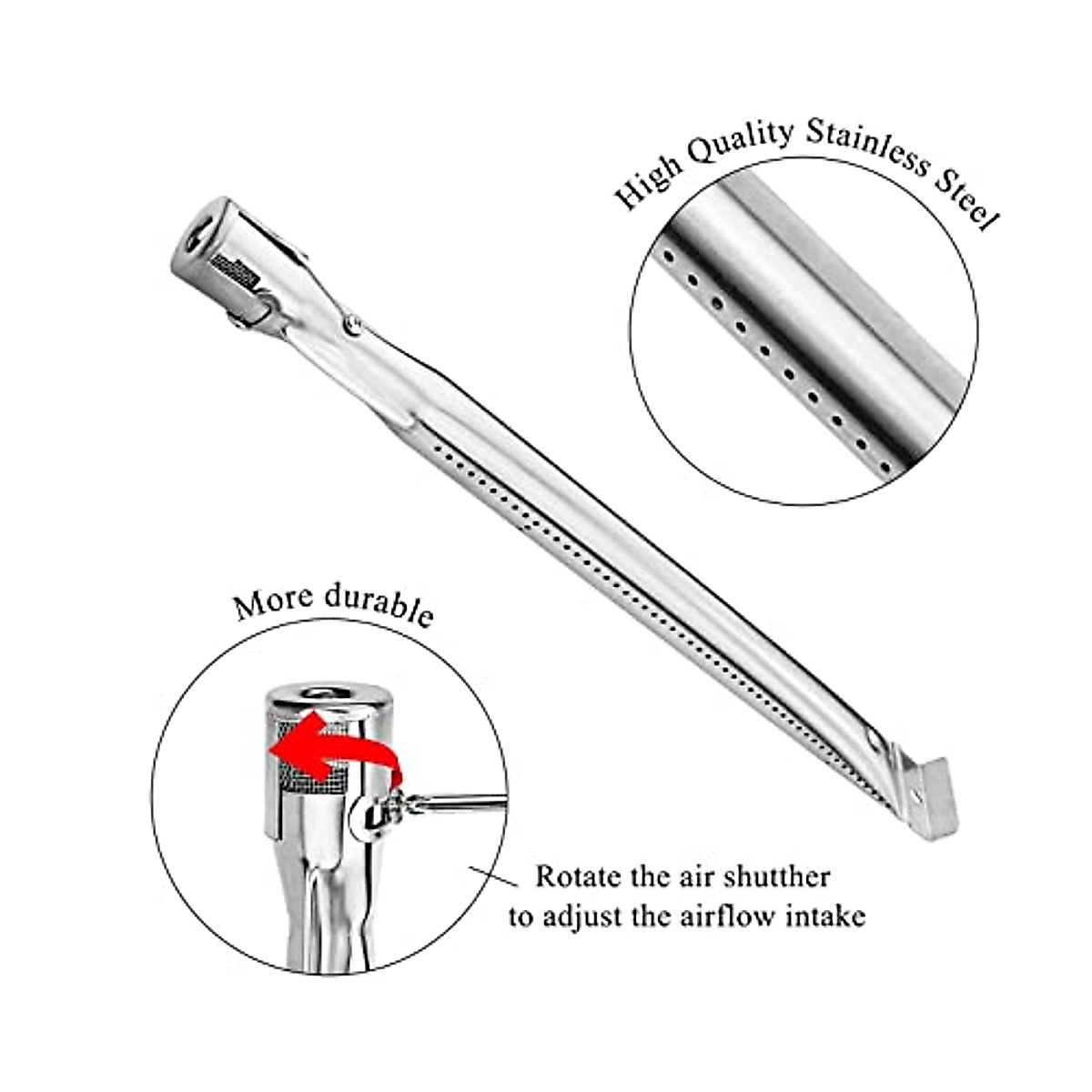 Hisencn Grill Parts Kit for Kenmore 146.34611410, 146.46372610 146.23673310 146.34461410 146.10016510 146.16198211 146.46366610 146.16142210 146.1001751 146.4636561 Grill Burner, Heat Plate, Crossover
