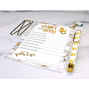 Baby Shower Notes for Mom | 20 Cards - Two Baby Shower Activities | Notes of Advice | Wishes for Baby | Baby Shower Activities | Baby Shower Games