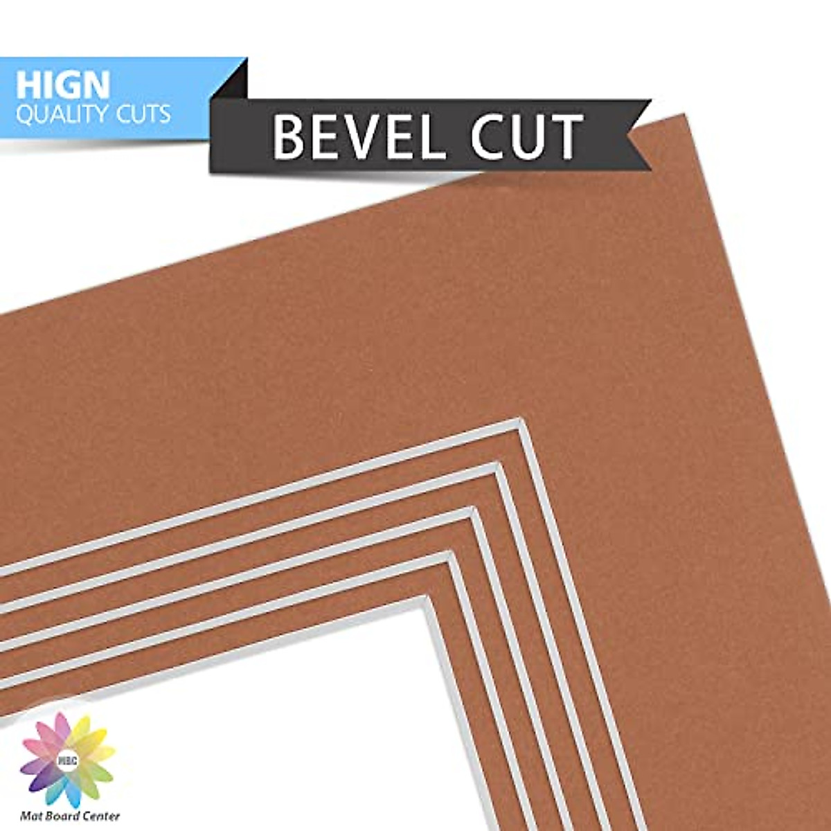 Mat Board Center, Pack of 10, 16x20 for 11x14 Photo Picture Mats - Acid Free, 4-ply Thickness, White Core - for Pictures, Photos, Framing, Earth