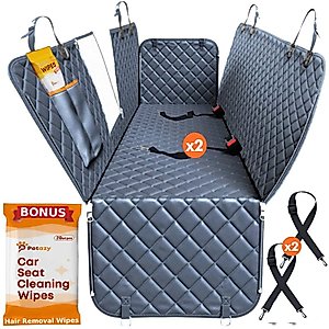 Dog Car Seat Cover for Back Seat | Waterproof Scratch Proof Back Seat Cover for Dogs | Pet Hammock Car Cover with Mesh Window | Nonslip Heavy Duty Dog Seat Covers for Cars Trucks SUV