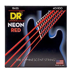 DR Strings Hi-Def Neon Red Bass Lite Strings (NRB40)