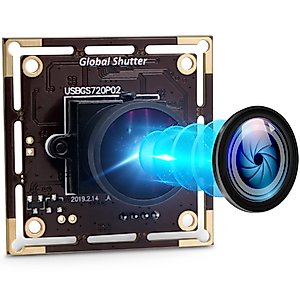 IFWATER 60fps Global Shutter USB Camera Module with 170° Fisheye Lens,High Speed 720P Aptina AR0144 Camera for Industrial Applications with Jetson Nano,Laptop,Raspberry Pi