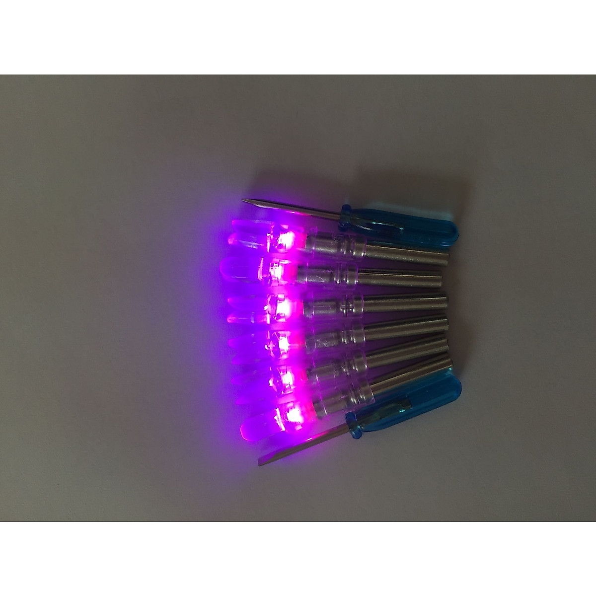 JIEXI HWYP Automatically Lighted Led Nocks for Inner Diameter 6.3 mm Compound Bow Arrows GT Size Pack of 6 (Purple)